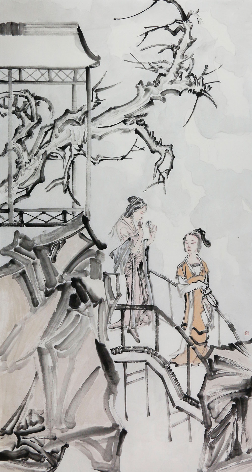 博宝资讯 刘雨薇国画人物作品赏析精彩独特古意浓厚 刘雨薇 国画人物 艺术 艺品万家 博宝艺术网