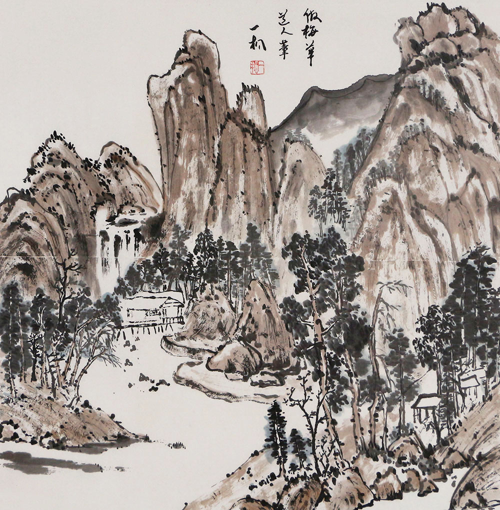 博宝资讯 张建同国画山水作品赏析色调和谐 意境清幽迷人 张建同 国画 山水 艺术 艺品万家 博宝艺术网