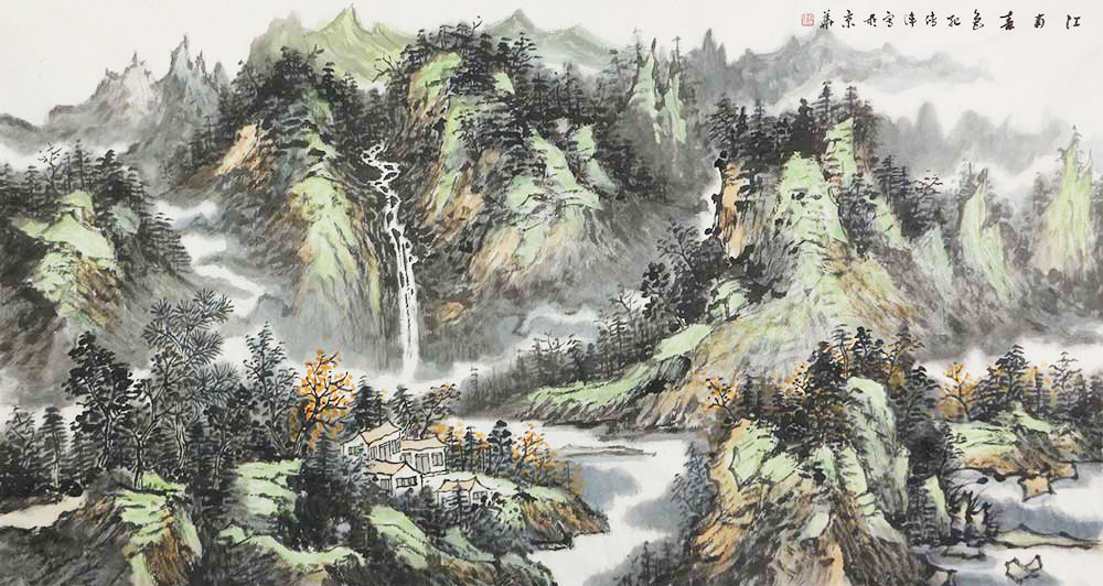博宝资讯 纪传伟国画山水作品赏析融情山水写自然风韵 纪传伟 国画 山水 艺术 艺品万家 博宝艺术网
