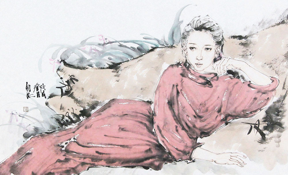 博宝资讯 刘向明国画人物作品赏析情态生动楚楚动人 刘向明 国画 人物 艺术 艺品万家 博宝艺术网