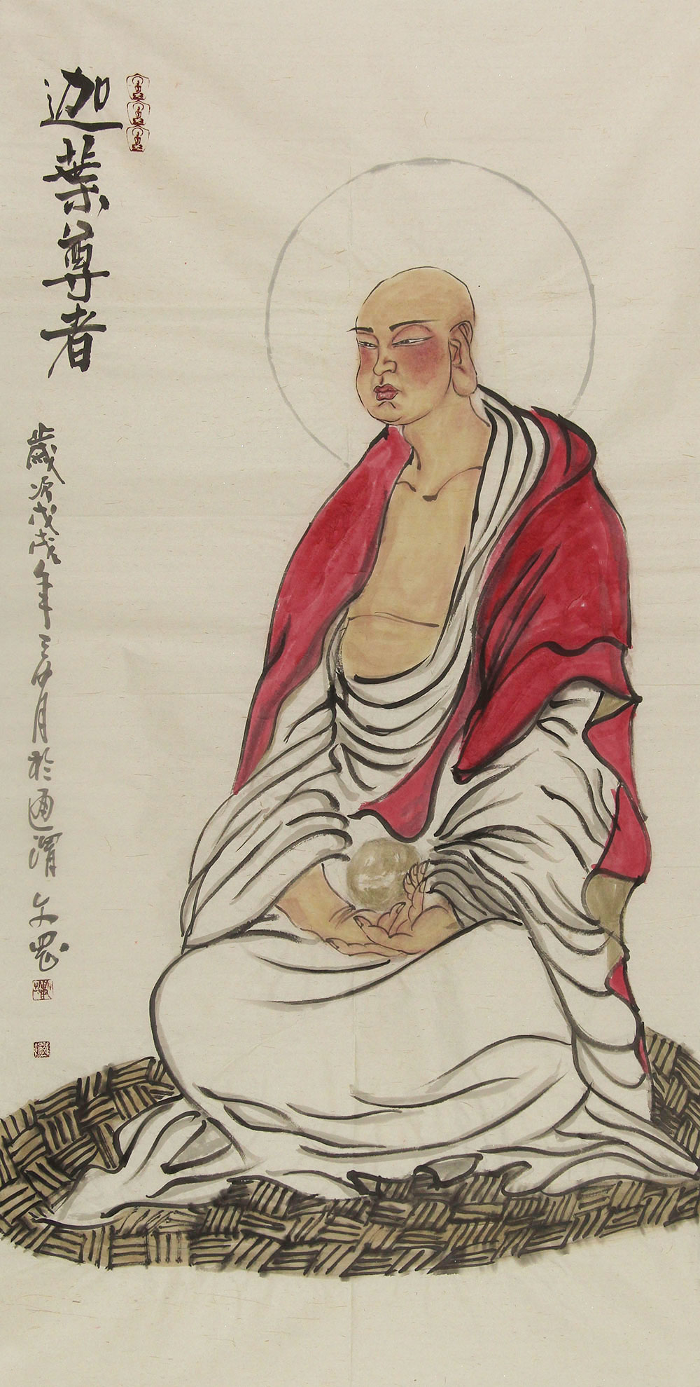 安详深沉的佛心禅境 蒋文罡人物画作品赏析博宝资讯 蒋文罡 人物画 菩提达摩 博宝艺术网