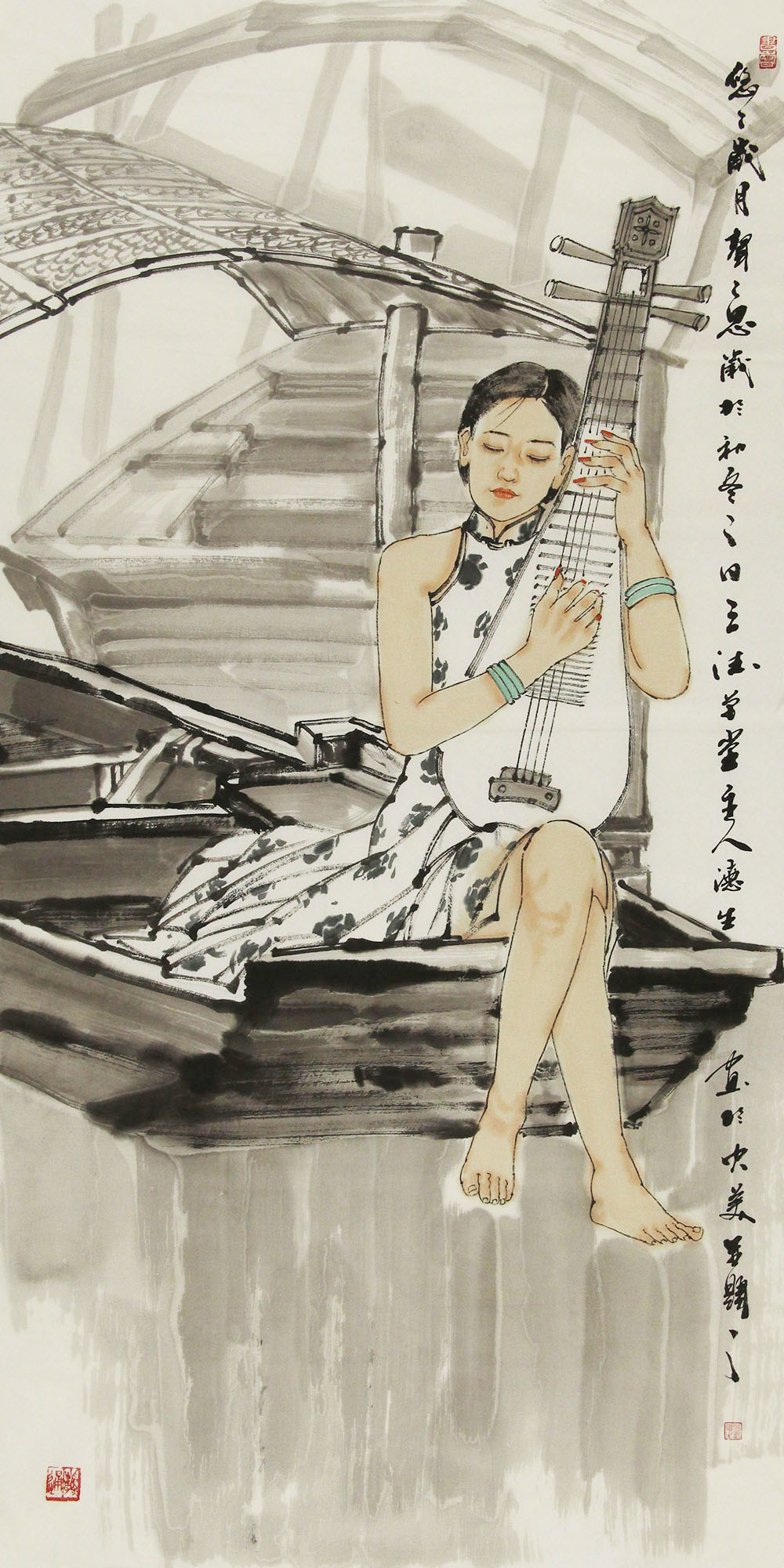 刘德生人物画作品赏析 展现东方女性独有的气质博宝资讯 刘德生 人物画 博宝艺术网